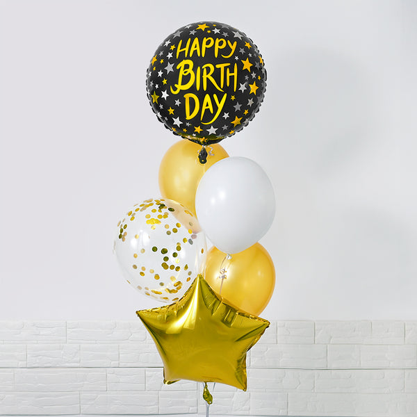 Starlit Soiree Balloon Bunch | Same-day delivery