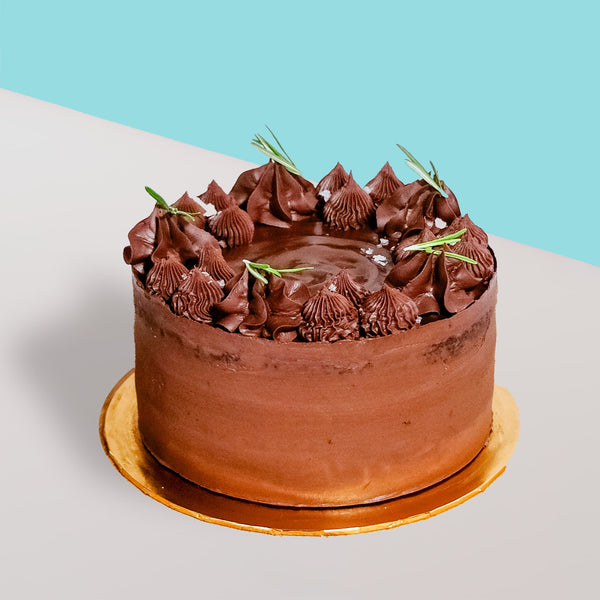 Dark Chocolate Cake Sea Salt Cake - Same Day Cake Delivery Melaka