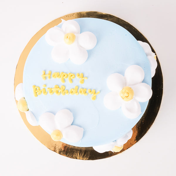 Birthday Cake Blue Colour | Minimalist Cake For Men / Boys